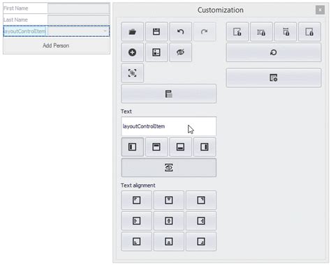 quick runtime customization winforms controls devexpress documentation