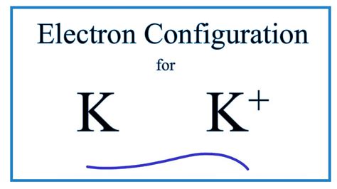 K Electron Configuration Potassium Ion YouTube
