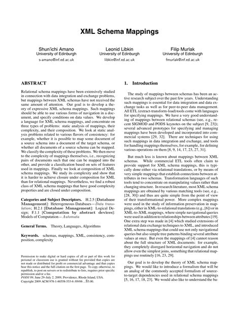 pdf xml schema mappings