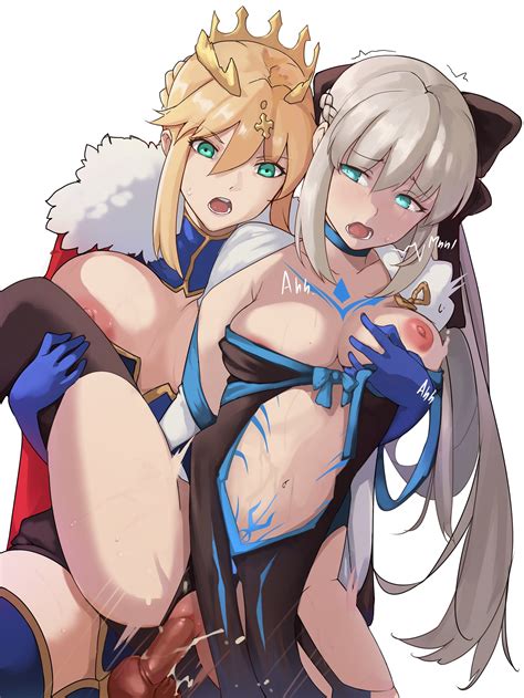 Artoria Pendragon Artoria Pendragon And Morgan Le Fay Fate And 1 More Drawn By Todding