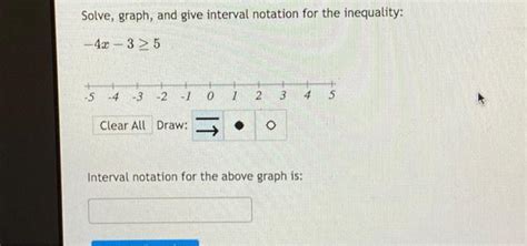 solved solve graph and give interval notation for the