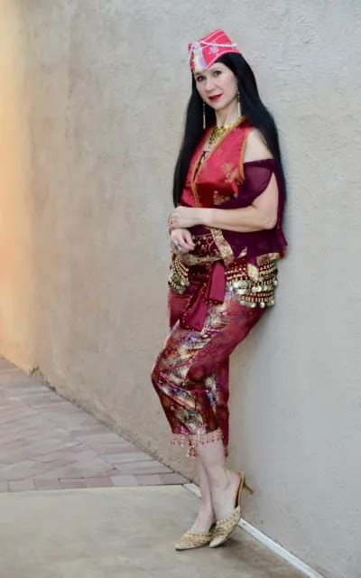 Princess Jasmine Aladdin Arabian Belly Dancer Harem Cosplay Costume Sz L Hat 2999 Picclick