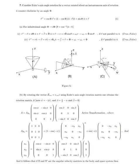 7 consider euler s axis angle rotation for a vector
