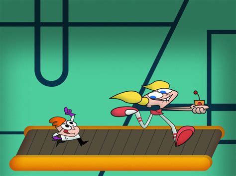 Dexter And Deedee Dexters Laboratory Inventor Genius Tvseries Comic Character  Running