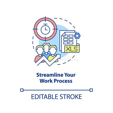 Streamline Your Work Process Concept Icon Stock Vector Illustration