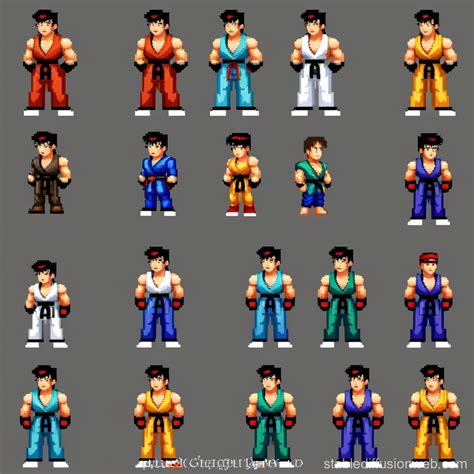 Klaus Garcia In Street Fighter Turbo Style Sprite Sheet Stable