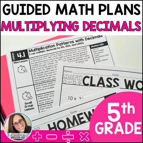 5th Grade Guided Math Multiplying Decimals Lessons Small Groups More