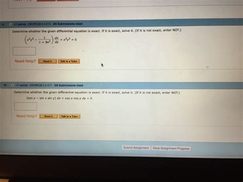 solved determine whether the given differential equation is