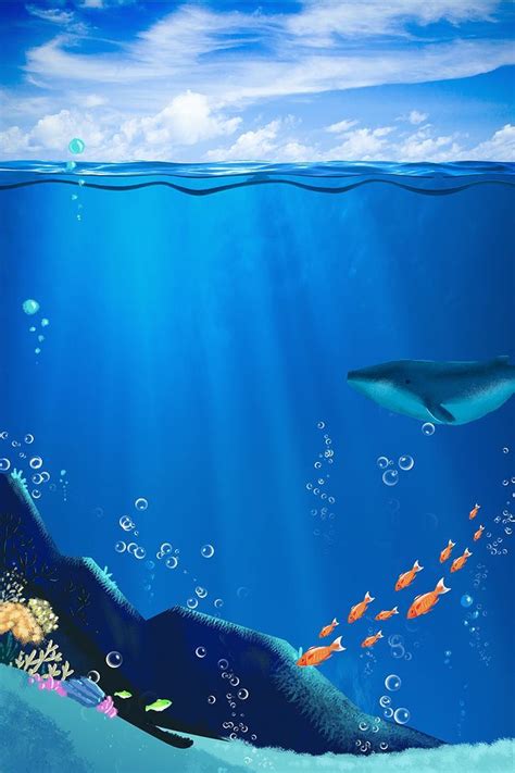 海底世界海报背景图片免费下载 千库网