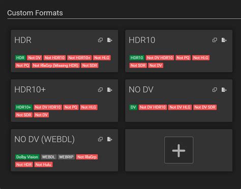 Does This Custom Format Setup Look Correct To Allow HDR Content But