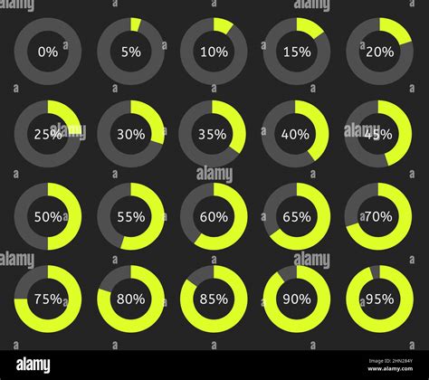 Circle Pie Chart Infographic Percent Circular Diagram Vector