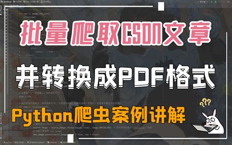 python批量下载csdn文章，并转换成pdf格式 哔哩哔哩 bilibili