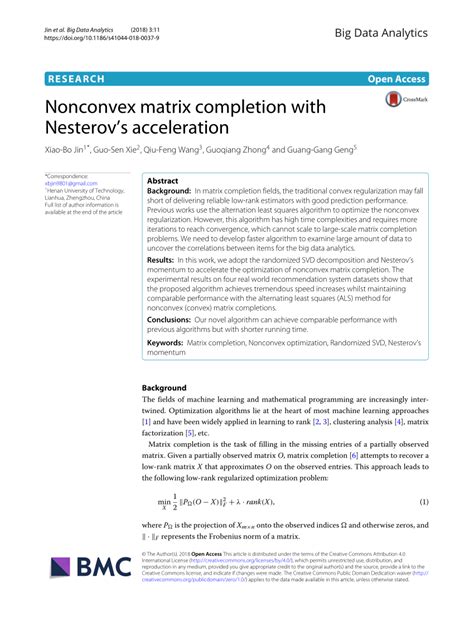 pdf nonconvex matrix completion with nesterov s acceleration