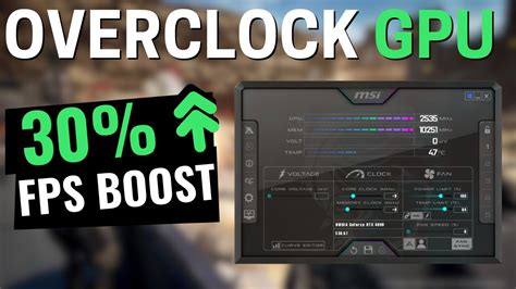 2023 Ultimate Guide Overclock Your GPU With MSI Afterburner Boost