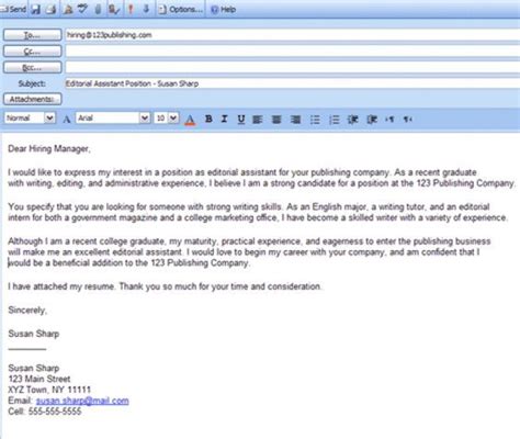 Best Tips Sample Email For Job Application In English Stand Out From