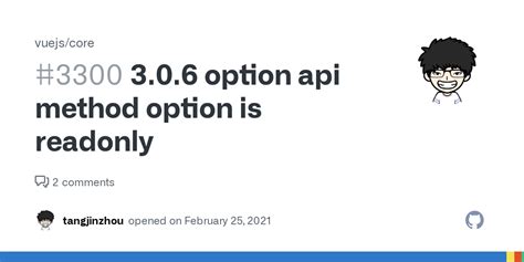 3 0 6 option api method option is readonly · issue 3300 · vuejs core · github