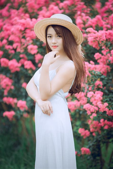 Free Images White Pink Clothing Skin Dress Beauty Red Shoulder Lip Spring Hairstyle