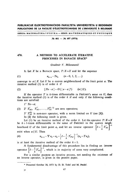 pdf a method to accelerate iterative processes in banach space
