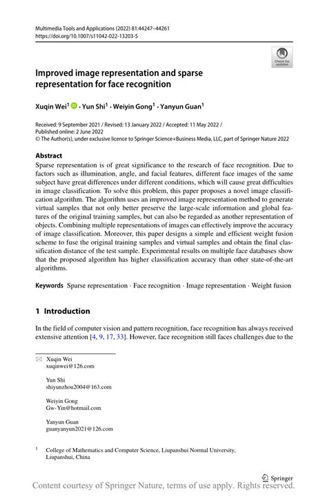 improved image representation and sparse representation for face recognition