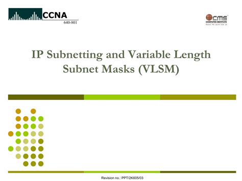 PDF 03 IP Subnetting And Variable Length Subnet Masks 03 2011