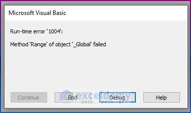 Fixed Excel Application Defined Or Object Defined Error In Vba