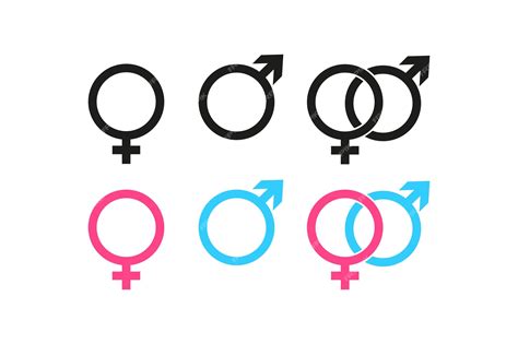 Icône De Jeu De Sexe Féminin Et Masculin Collection Dillustrations Vectorielles De Symboles De
