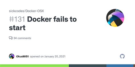 Docker Fails To Start Issue 131 Sickcodes Docker OSX GitHub