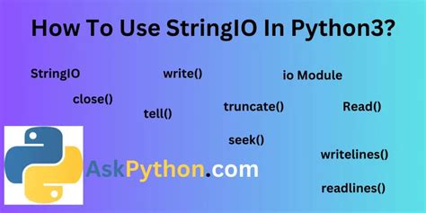 how to use stringio in python3 askpython