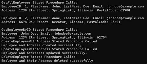 crud operations using ado core with stored procedures dot net tutorials
