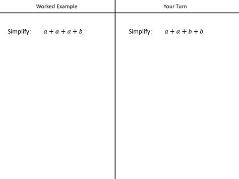 adding and subtracting like terms variation theory
