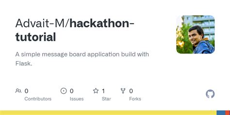 GitHub Advait M Hackathon Tutorial A Simple Message Board