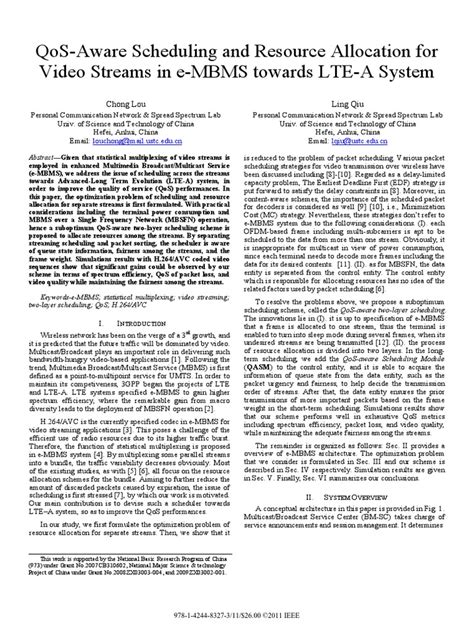 qos aware scheduling and resource allocation for video streams in e mbms towards lte a system