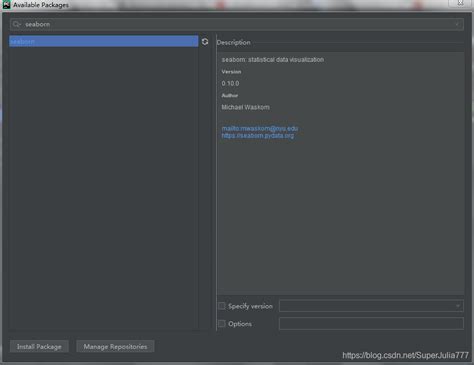 在python中安装seaborn工具包 seaborn package csdn博客