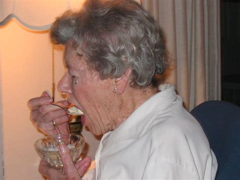 Granny Eating Mmmm I Think Its Cake Melanie Flickr