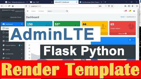 Python Flask Render Template Bootstrap Menggabungkan Dengan AdminLTE