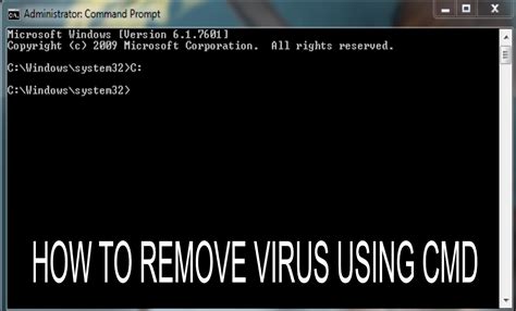 how to identify and remove computer virus using command prompt