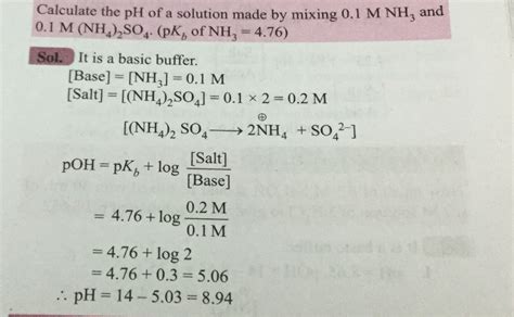 solved calculate the ph of the solution resulting fro