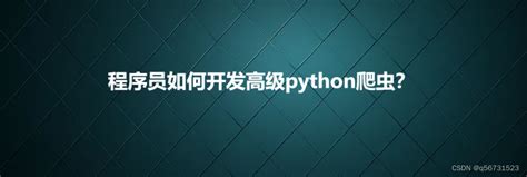 程序员如何开发高级python爬虫？ csdn博客