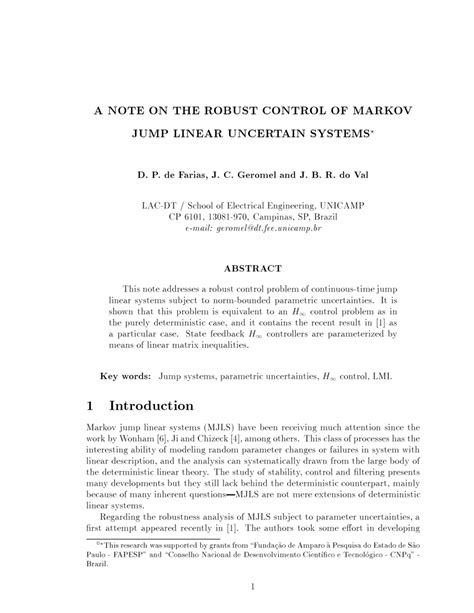pdf output feedback control of markov jump linear systems in continuous time