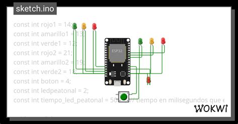 semaforo con protoboard wokwi esp32 stm32 arduino sim