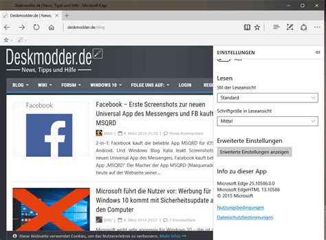Microsoft Edge Erweiterungen Ab Version 14284 Nutzbar Deskmodder De