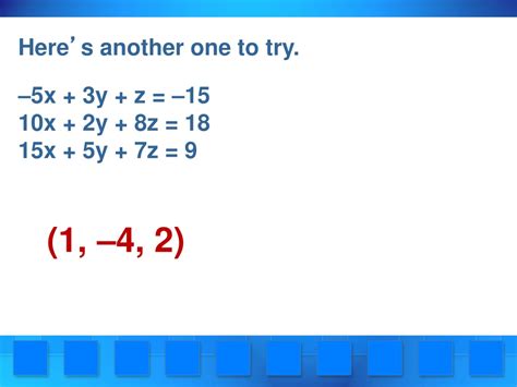 ppt solving systems of three linear equations in three variables powerpoint presentation id