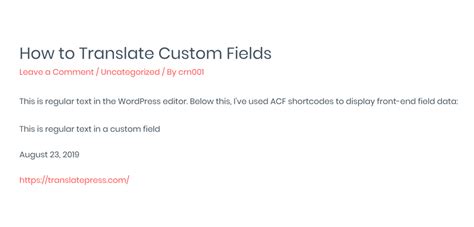 How To Translate Custom Fields In WordPress Easiest Method
