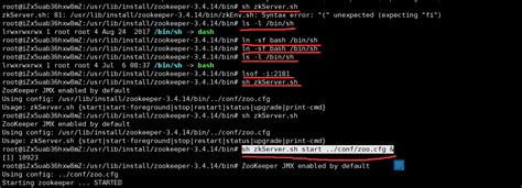 zookeeper 启动错误 bin zkEnv sh Syntax error unexpected expecting