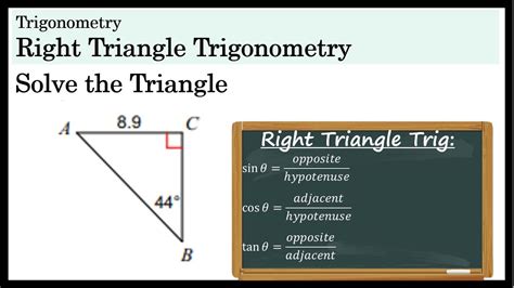 Solving For A Side In A Right Triangle With Trigonometry YouTube