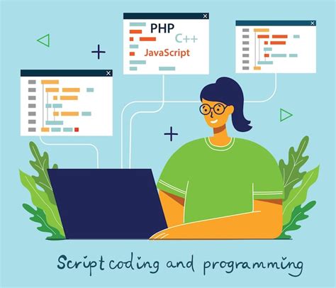 premium vector programming and coding flat style design modern beautiful illustration concept