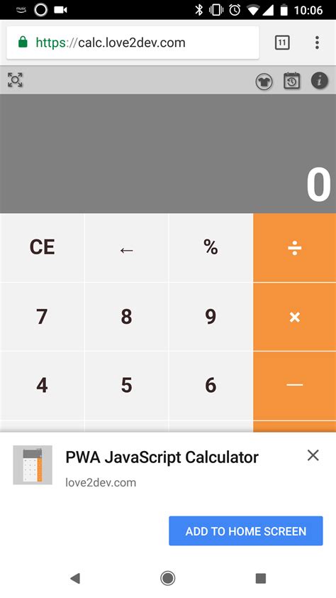 introducing the javascript calculator progressive web app pwa