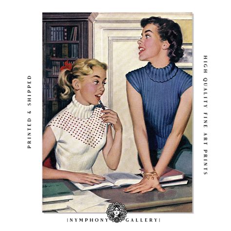 Library Lust 1940s Pinup Queer Artwork On Matte Paper Art Inspire Uplift