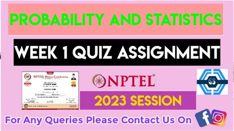 Probability And Statistics Week 1 Quiz Assignment Solution 2023 NPTEL