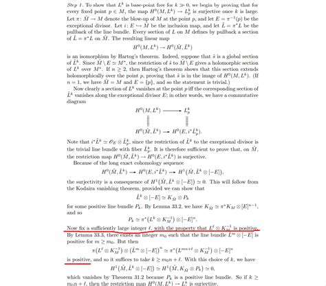 in proof of the kodaira embedding theorem solveforum